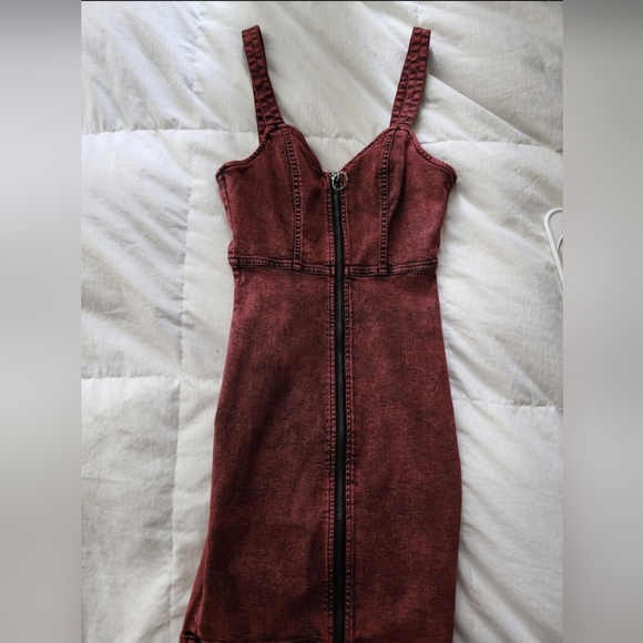 Guess | Dresses | Xs Red Jean Guess Dress | Poshmark